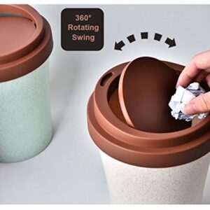 Cute Mini Desktop Trash Can, Waste Bin Roll Cover Wastebasket,Storage for Office, Room, Desk, Bathroom