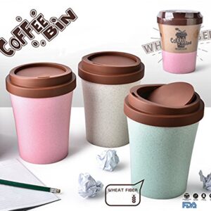 Cute Mini Desktop Trash Can, Waste Bin Roll Cover Wastebasket,Storage for Office, Room, Desk, Bathroom