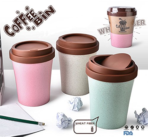 Cute Mini Desktop Trash Can, Waste Bin Roll Cover Wastebasket,Storage for Office, Room, Desk, Bathroom