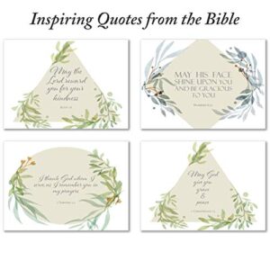 Thank You Inspirational Bible Verse Note Cards with Envelopes - Pack of 48