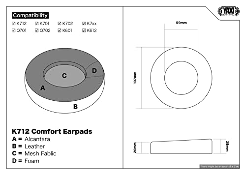 YAXI K712/Q701 Comfort Earpads