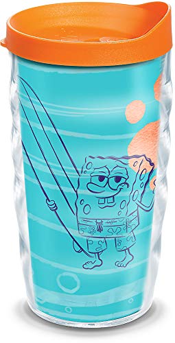 Tervis Nickelodeon™ - SpongeBob SquarePants Made in USA Double Walled Insulated Tumbler Travel Cup Keeps Drinks Cold & Hot, 10oz Wavy, Surf