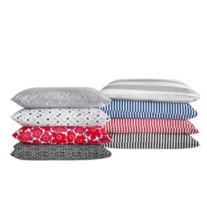 MARIMEKKO - Percale Collection - Sheet Set - 100% Cotton, Crisp & Cool, Lightweight & Moisture-Wicking Bedding, Queen, Orkanen