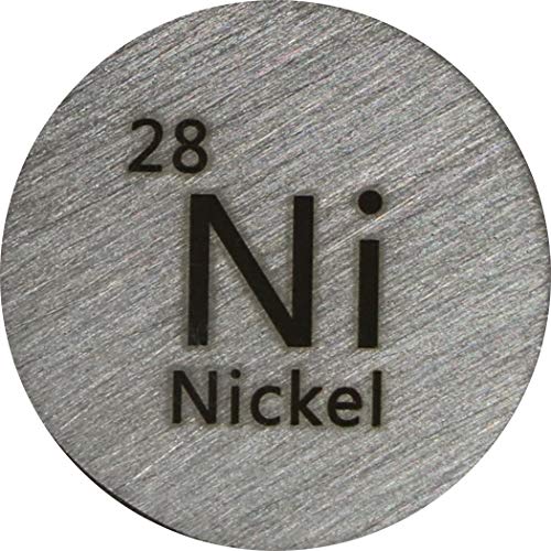 Nickel (Ni) 24.26mm Metal Disc 99.9% Pure for Collection or Experiments