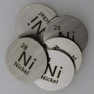 Nickel (Ni) 24.26mm Metal Disc 99.9% Pure for Collection or Experiments