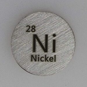 Nickel (Ni) 24.26mm Metal Disc 99.9% Pure for Collection or Experiments