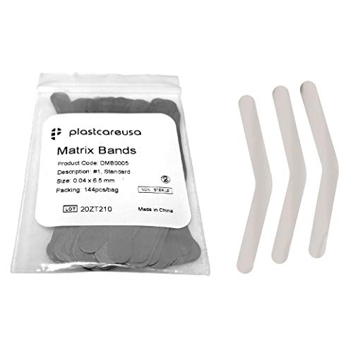 144 Dental Matrix Bands, Number 1 .0015 Inch 0.04mm Regular Tofflemire Type