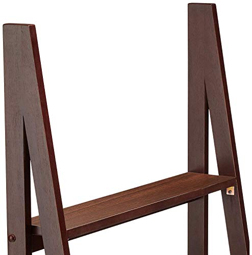 PJ Wood 5 Tier A-Frame Ladder Shelf - Espresso