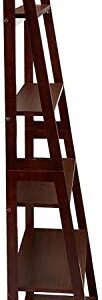 PJ Wood 5 Tier A-Frame Ladder Shelf - Espresso