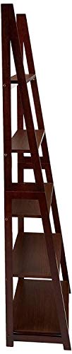 PJ Wood 5 Tier A-Frame Ladder Shelf - Espresso