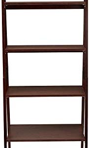 PJ Wood 5 Tier A-Frame Ladder Shelf - Espresso