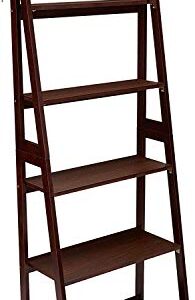 PJ Wood 5 Tier A-Frame Ladder Shelf - Espresso