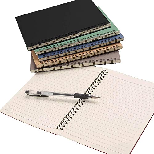 Rocutus 6 Pack Colorful Spiral Notebook,Student Study Book Spiral Notebook Office Simple Working Book Diary Notebook,8.3 x 5.5 inch