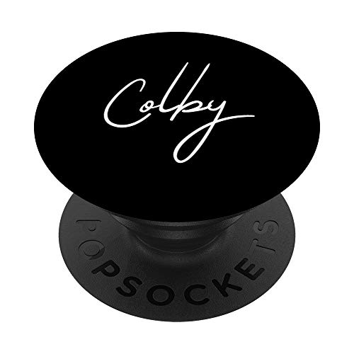 Colby Name White on Black - Colby PopSockets PopGrip: Swappable Grip for Phones & Tablets