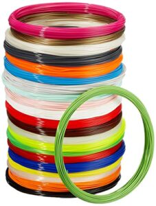 amazon basics pla 3d printer filament, 1.75mm, 22 assorted colors, 1.25 kg