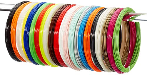 Amazon Basics PLA 3D Printer Filament, 1.75mm, 22 Assorted Colors, 1.25 kg