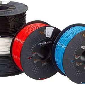 Amazon Basics PLA 3D Printer Filament, 1.75mm, 5 Assorted Colors, 1 kg per Spool, 5 Spools, 5Kg total