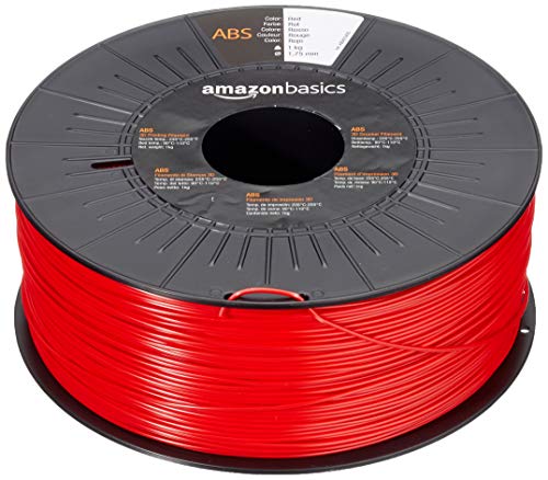 Amazon Basics ABS 3D Printer Filament, 1.75mm, 5 Assorted Colors, 1 kg per Spool, 5 Spools