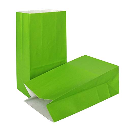 KEYYOOMY Small Paper Bags Green Party Goody Bags for Party (24 CT, 3.5 X 2.4 X 7.1 In)