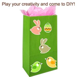 KEYYOOMY Small Paper Bags Green Party Goody Bags for Party (24 CT, 3.5 X 2.4 X 7.1 In)