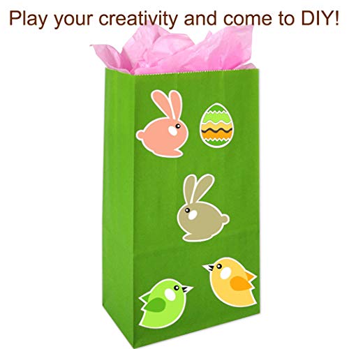 KEYYOOMY Small Paper Bags Green Party Goody Bags for Party (24 CT, 3.5 X 2.4 X 7.1 In)