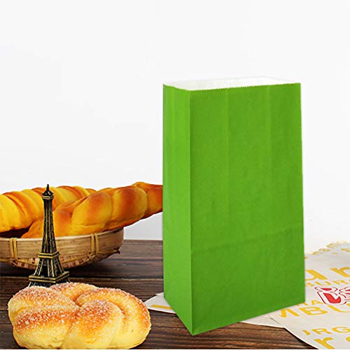 KEYYOOMY Small Paper Bags Green Party Goody Bags for Party (24 CT, 3.5 X 2.4 X 7.1 In)