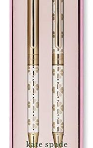 Kate Spade New York Black Ink Ballpoint Pen and 0.9mm Mechanical Pencil Set, Spade Flora