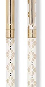 Kate Spade New York Black Ink Ballpoint Pen and 0.9mm Mechanical Pencil Set, Spade Flora