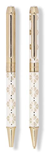 Kate Spade New York Black Ink Ballpoint Pen and 0.9mm Mechanical Pencil Set, Spade Flora