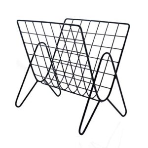 magazine & newspaper baskets magazine rack small desktop shelf rack simple dormitory table rack desk mini bookshelf creative floor wrought iron storage rack (color : black, size : 273737cm)