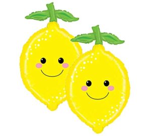 set of 2 produce pal lemon garden jumbo 29" foil party balloons