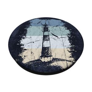 Maritime Ocean Vacation Feeling Lover Retro Lighthouse PopSockets Swappable PopGrip