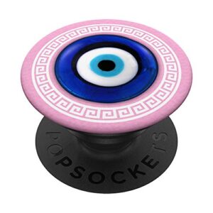 greek matiasma evil eye & key symbol popsockets popgrip: swappable grip for phones & tablets