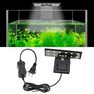 senzeal x3 libra aquarium fish tank light us 6w 12 led aquarium planted clip lamp 600lm for 8-15 inch fish tank white led lighting