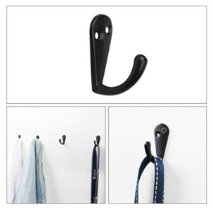 uxcell 8pcs Robe Hook Metal Vintage Design Wall-Mounted Hooks Keys Towel Wall Clasp Bathroom Hanger w Screws