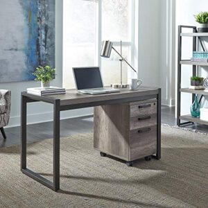 liberty furniture industries tanners creek 2 piece desk set, w51 x d24 x h30, medium gray