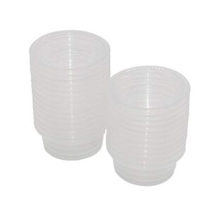 slson small gecko food and water cups 100 ct plastic feeder cups for reptile feeding bowls for crested gecko lizard and other small pet, 0.5 oz