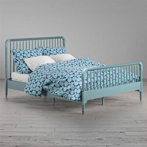 little seeds rowan valley linden kids’ full size teal bedframe platform,