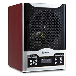 ivation 5-in-1 hepa air purifier & ozone generator w/digital display timer and remote, ionizer & deodorizer 3,700 sq/ft – hepa, carbon and photocatalytic filters, uv light and negative ion generator