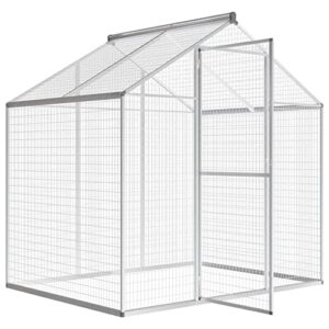 Festnight Outdoor Aluminum Bird Cage Large Parrot Cockatiel Macare Finch Walk in Aviary Heavy Duty Wire Mesh Flight Protect 70.1 x 48 x 76.4 Inches (L x W x H)