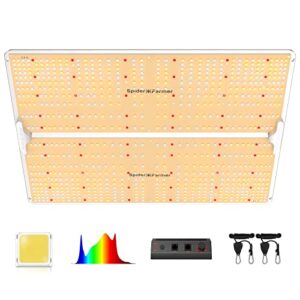 2023 newest spider farmer sf4000 led grow light with samsung lm301b diodes deeper penetration & dimmable 450w full spectrum grow lighting for veg bloom indoor plants in grow greenhouses tents 4x4/5x5