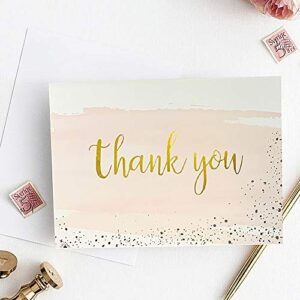 ANEWNICE Thank You Cards Bulk - 48 Elegant Gold