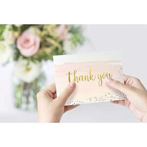 ANEWNICE Thank You Cards Bulk - 48 Elegant Gold