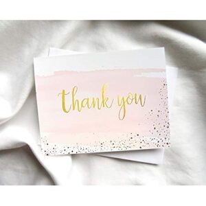 ANEWNICE Thank You Cards Bulk - 48 Elegant Gold