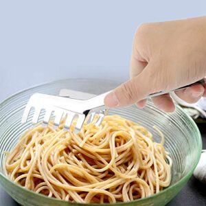 Spaghetti Tongs - Kitchen Pasta Tongs Stainless Steel Comb Shaped Tongs, Noodles Pasta Clip Kitchen Cooking Tool （8 inchs）