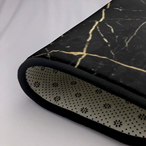 Bedroom Living Room Kitchen King Size Kitchen Rugs Home Decor - Black Gold Marble Floor Mat Doormats Quick Dry Throw Bath Rugs Exercise Mat Throw Rugs Carpet