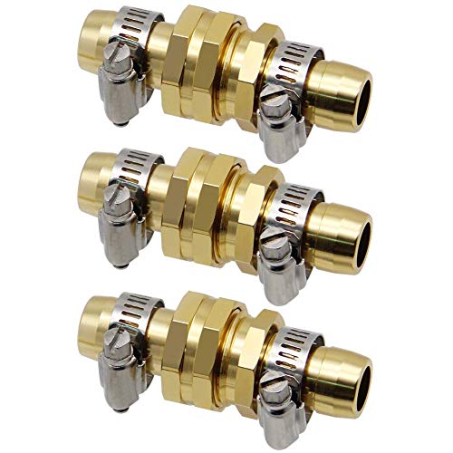 Twinkle Star Garden Hose Repair Connector with Clamps, Male and Female Garden Hose Fittings, 3 Set