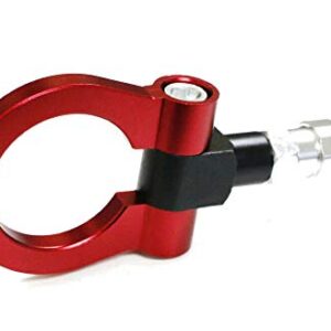 Luyao Aluminum Tow Hook Ring for 2016-up Fiat 500X ONLY Sports Red Track Racing Style