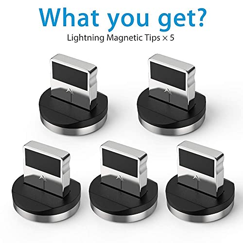 Terasako Magnetic Connector [5-Pack], Magnetic Tips Head Compatible with i-Procucts