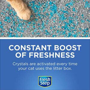 Fresh Step Cat Litter Crystals In Fresh Scent | Cat Litter Box Deodorizer | Combats Cat Odors and Neutralizes Smells to Keep Your Home Clean, 15 Ounces - 3 Pack